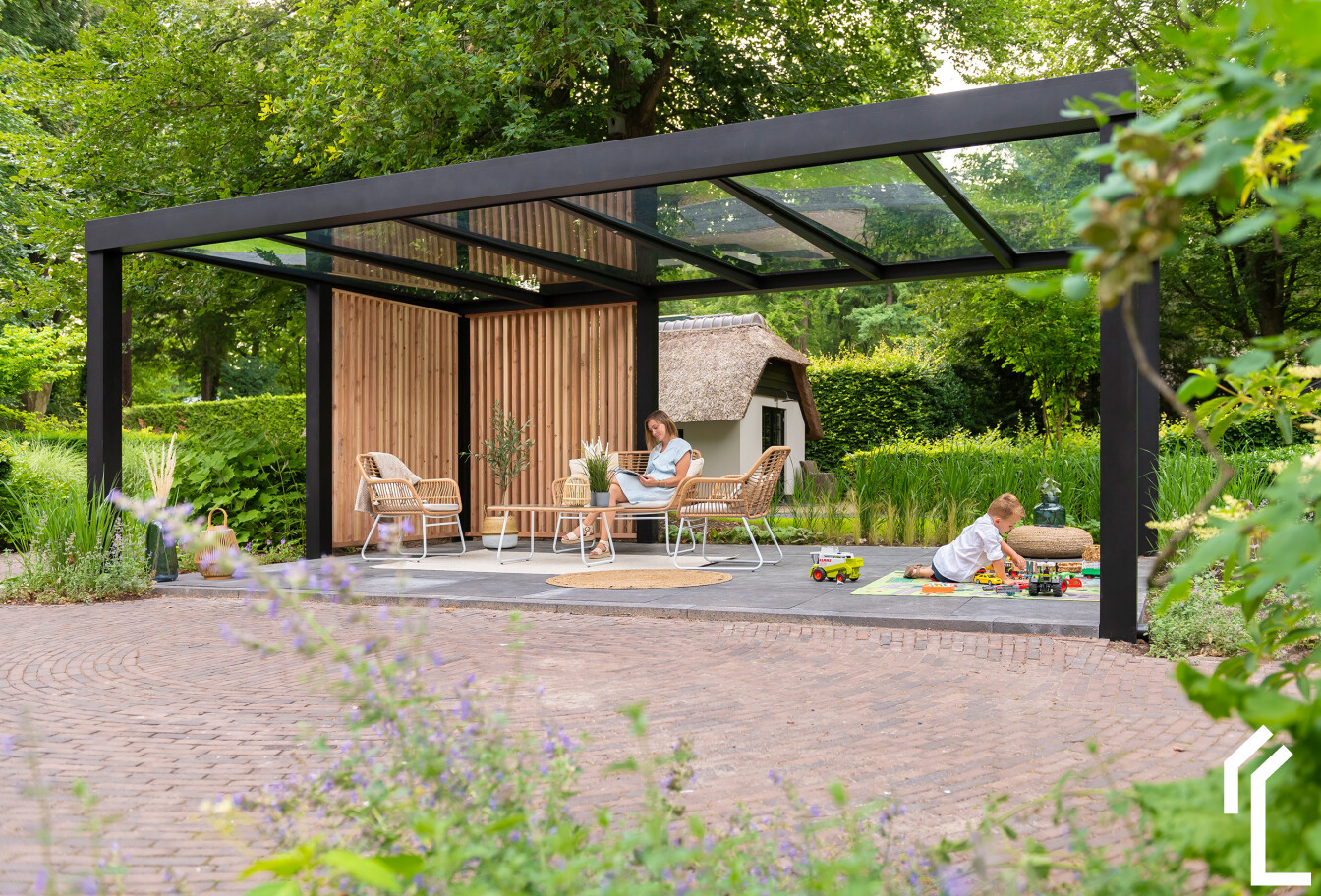 Overkapping met plat dak | Solundo